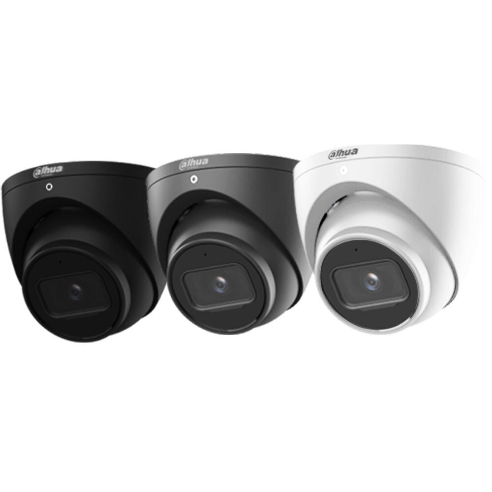 Dahua 5MP WizSense IR Eyeball Camera With PoE, Black, Grey and White ...